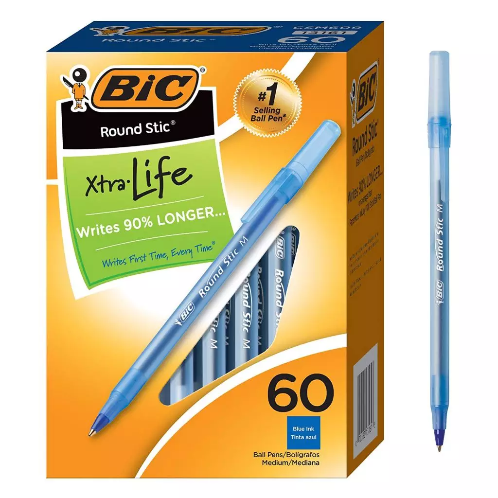 BIC Round Stic Xtra Life Point Pens