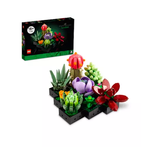 Kit de construcción de decoración de plantas suculentas LEGO