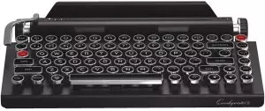 Von der Qwerkywriter S-Schreibmaschine inspirierte mechanische kabelgebundene und kabellose Retro-Tastatur mit Tablet-Ständer