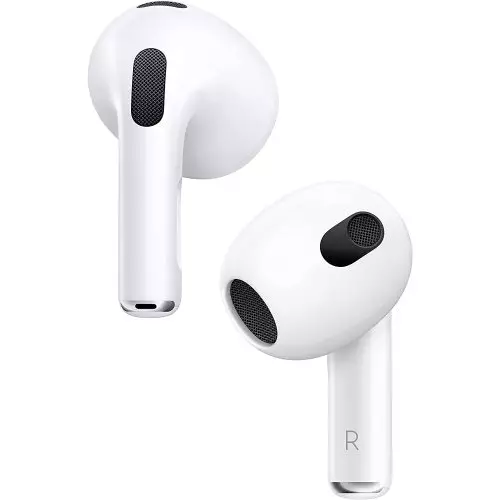 אוזניות פועלות של Apple AirPods (דור שלישי).