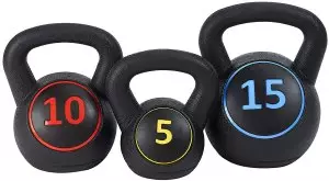 conjunt de kettlebells, regals de fitness