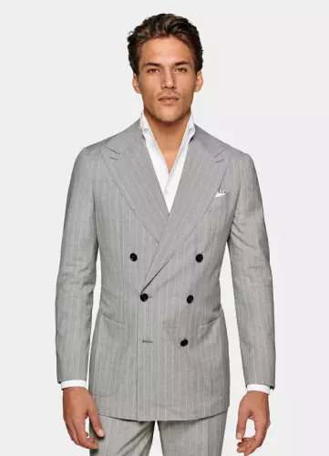 SuitSupply Gray Stripe Havana Suit
