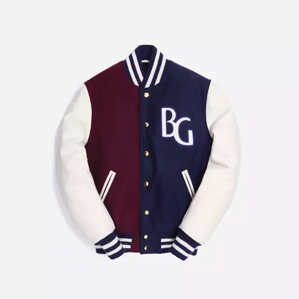 Kith kwa Bergdorf Goodman bomber varsity jacket.