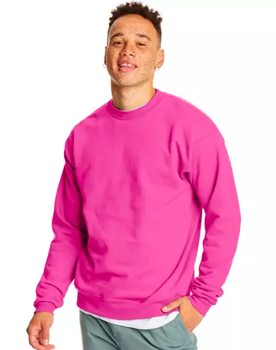 camiseta rosa quente de hanes para homes