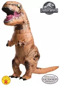 La Plenkreska Oficiala Ŝveligebla Dinosaŭro-Kostumo de Jurassic World de Rubie