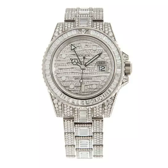 Rolex-GMT-Master-II-Diamond-Automatic-18kt-White-Gold-Set-With-Diamonds Wotchi Yokwera Kwambiri