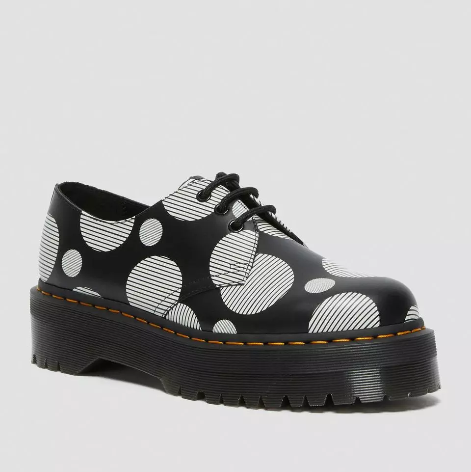 Dr Martens 1461 Polka Dot Smooth Leather Platform Shoes
