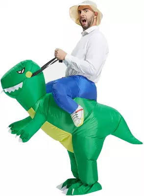 膨脹可能な恐竜の衣装
