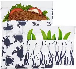 tas penyimpanan makanan yang dapat digunakan kembali kulit makan siang