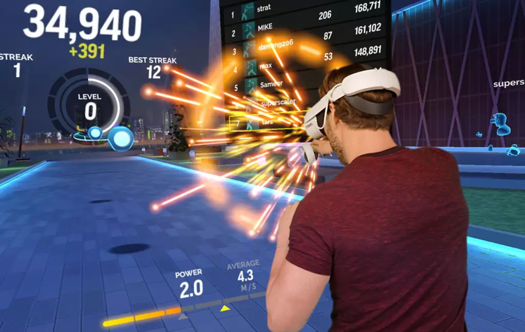 Віртуальная рэальнасць FitXR, трэніроўкі VR
