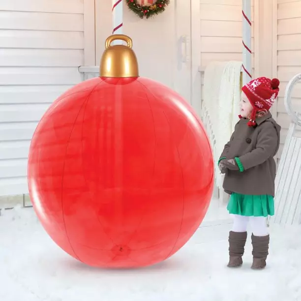 Holiday Time Christmas Blow-Up Uppblåsbar PVC jätteblå prydnad
