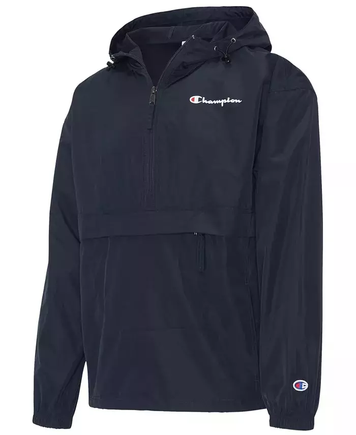 Men's Packable Half-Zip Hooded Jacket by Champion