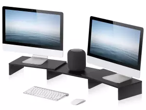 dual monitor stands fitueyes 3 shelf stand