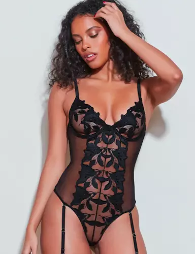 Lily Embroidery Cuppped Bodysuit