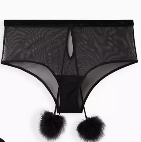 Mesh Black Maribou Hetezo Panty Cheeky