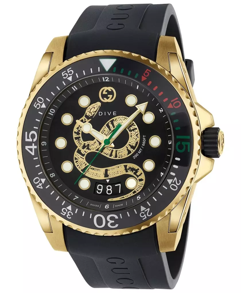 Gucci-Swiss-Diver-Watch-Rubber-band-40mm