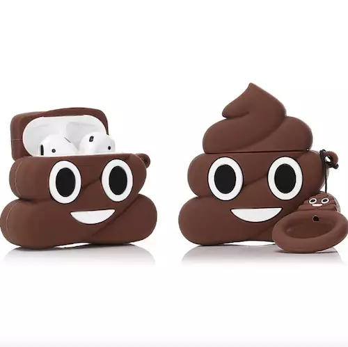ZAHIUS Poop Emoji забавен калъф за AirPods