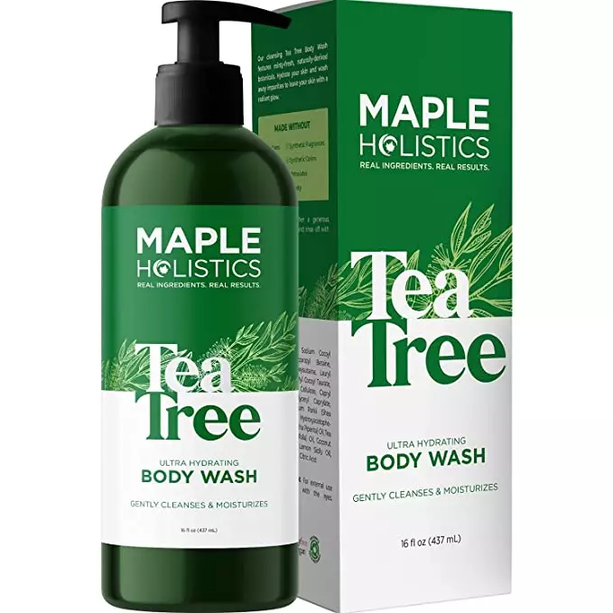 Maple Holistics Tea Tree Ultra Hydrating Body Wash; ទឹកតែមែកធាងលាងខ្លួនល្អបំផុត