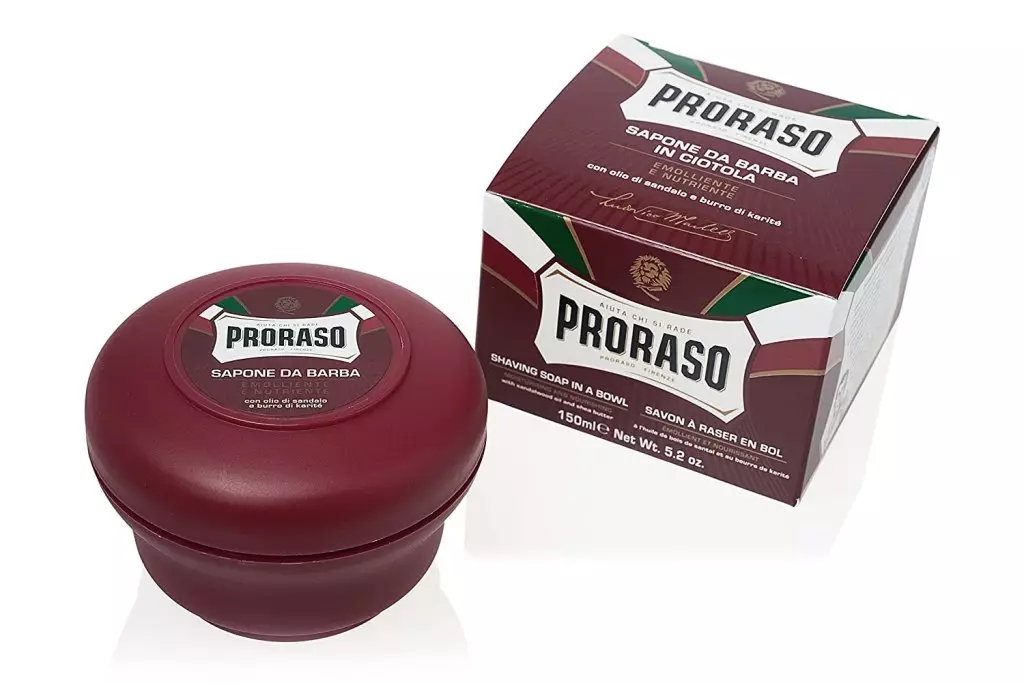 Сапун за бръснене Proraso в купа; най-добрият сапун за бръснене