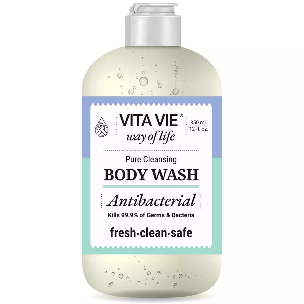 Vita Vie Antibacterial Body Wash, ho hlatsoa 'mele ka ho fetisisa ka antibacterial