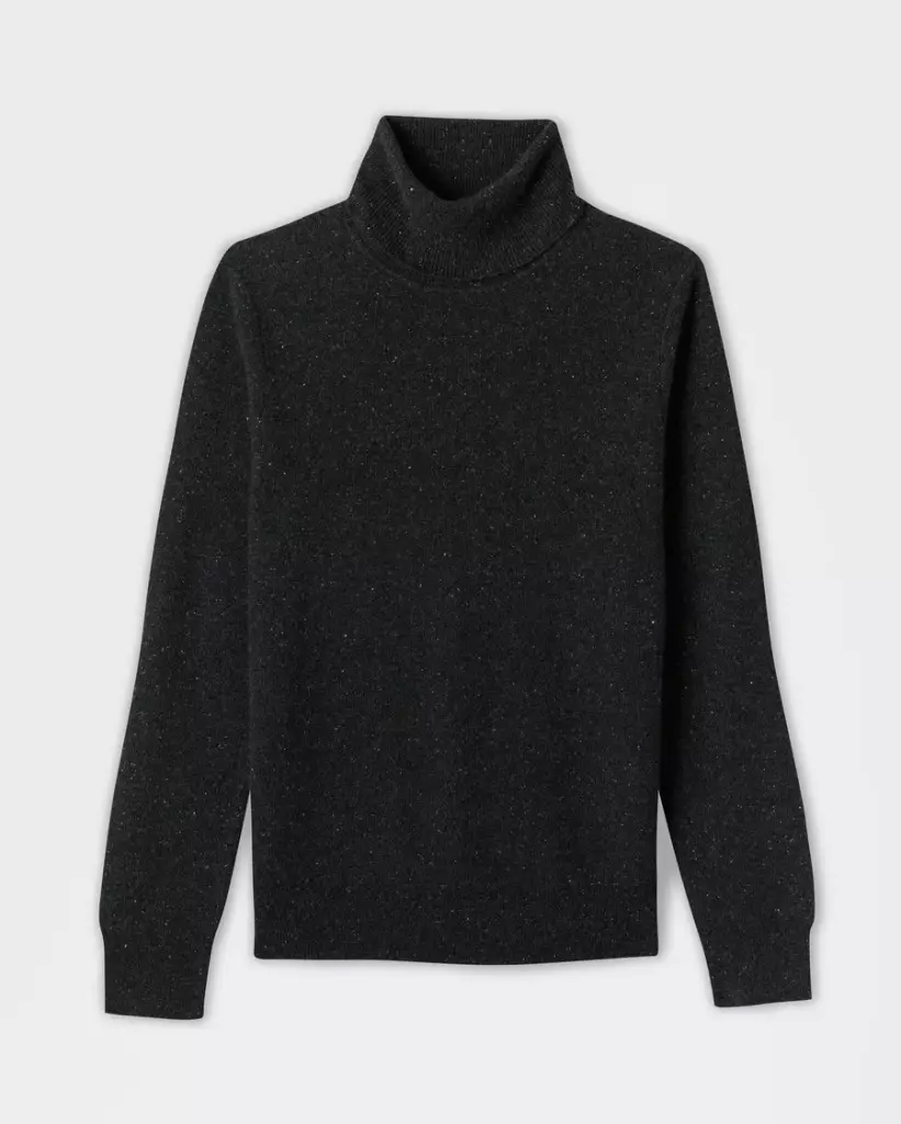 Billy-Reid-Donegal-Кашмирен пуловер с висока яка