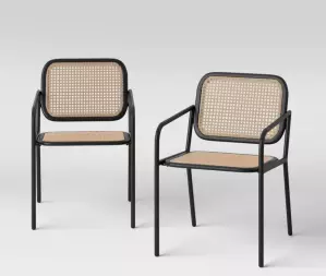 Boda 2pk Caning Patio Eetkamerstoelen