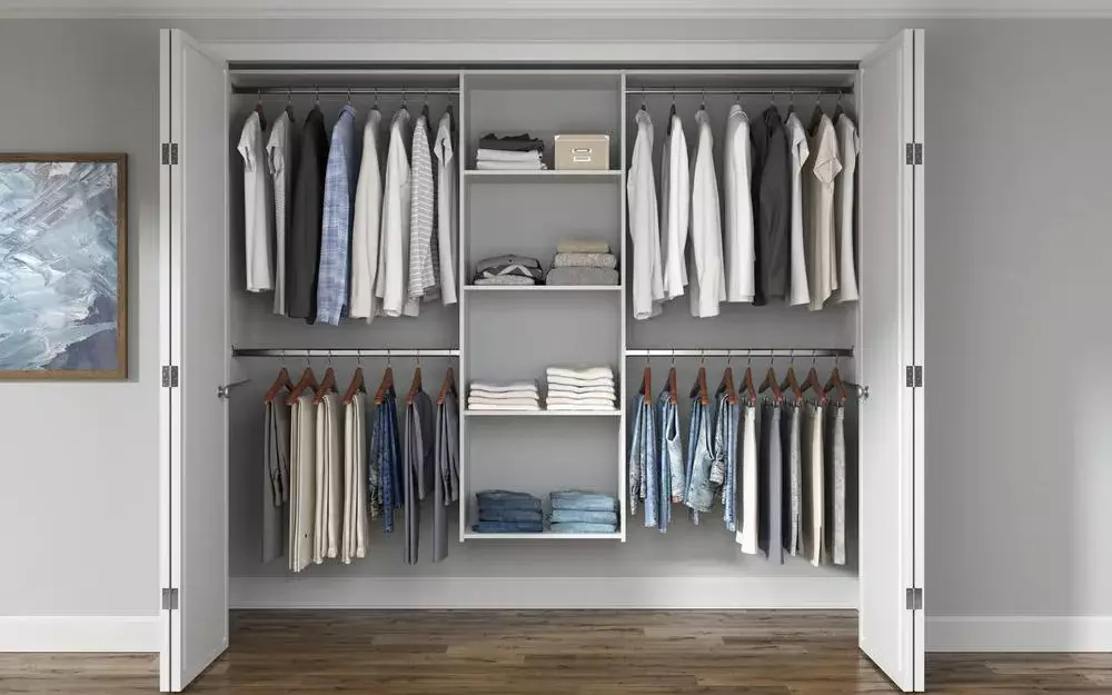 closet evolution white wood closet system