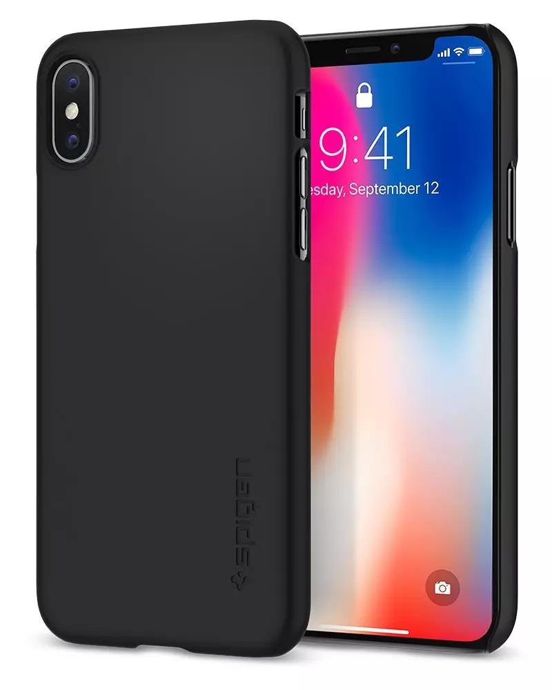 Spigen-belagt anti-halkfodral till iPhone X