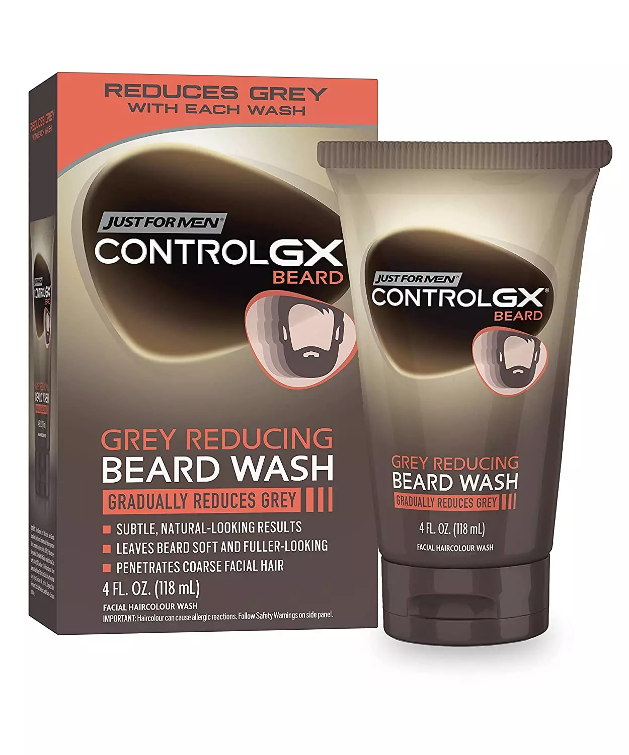 רק לגברים Control GX Grey-reducing Beard Wash