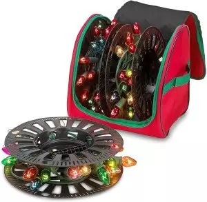 „Holdn' storage Premium“ kalėdinių šviestuvų laikymo krepšys, kaip pakabinti kalėdines lemputes