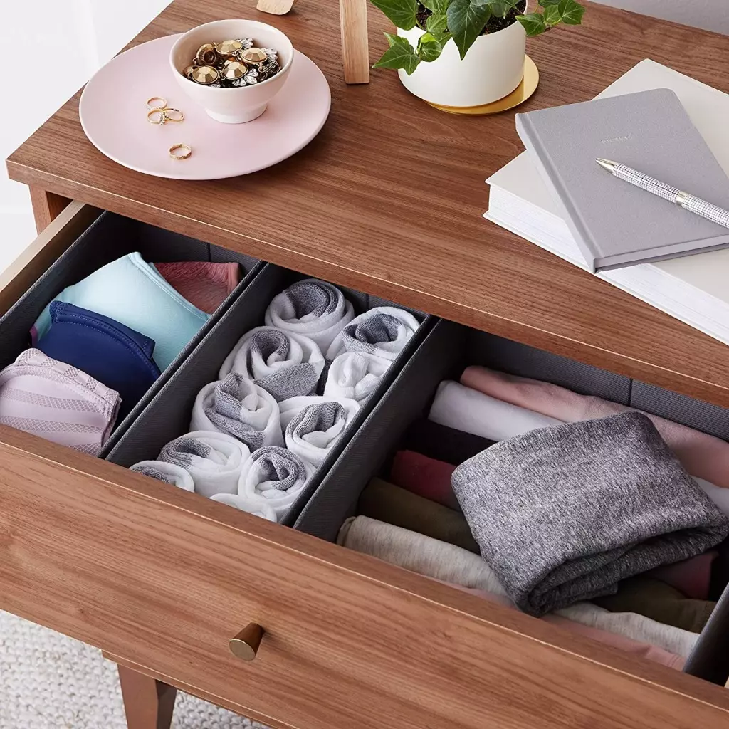 Amazon Basics Cloth Drawer Storage Organizer Boxes