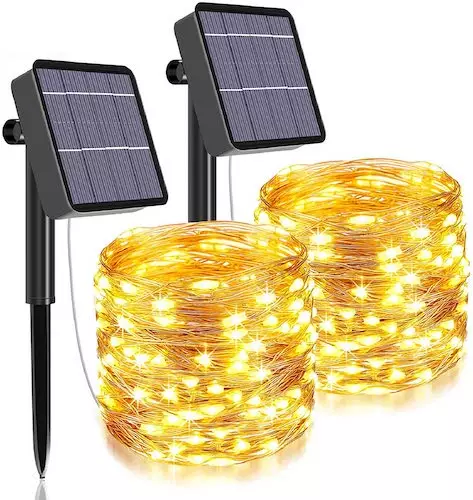 Qaxlry 480 LED Solar Teaghrán Soilse, 2-pacáiste