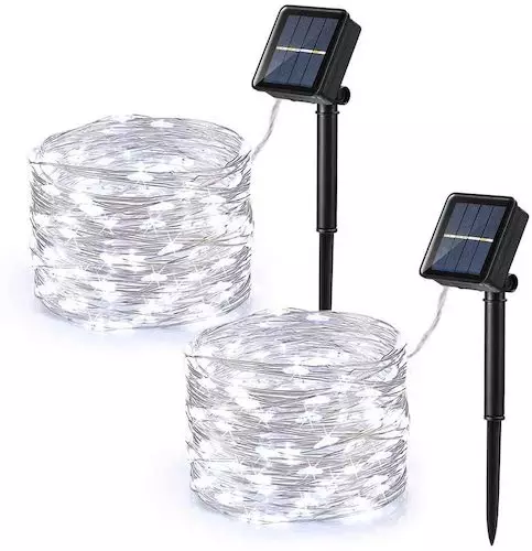 Brizled 120 LED გარე მზის ზღაპრული ნათურები, 2 პაკეტი
