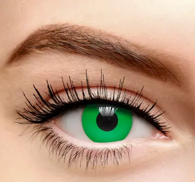 Spalvoti kontaktai Žali raganos akys Spalvoti kontaktiniai lęšiai (30 dienų)
