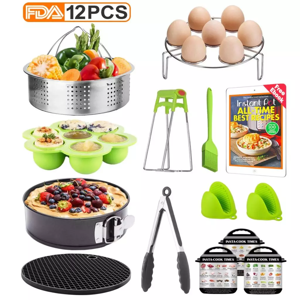 Instant Pots Amazon အတွက် Tecvinci 12-Pcs ဆက်စပ်ပစ္စည်းများ