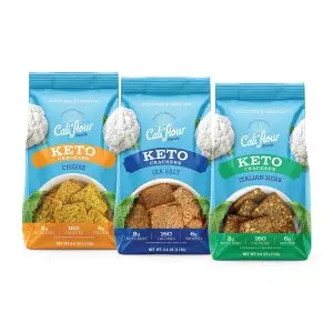 Cali'flour Foods Tshiab Gluten-Dawb Keto Crackers