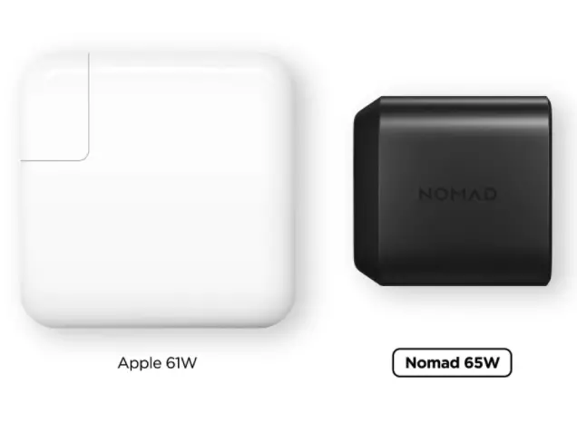 Apple 60 W-os töltő a nomad 65 W-os töltővel szemben