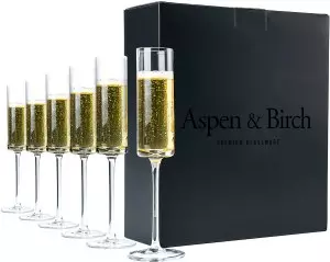 gelas champagne moden aspen birch