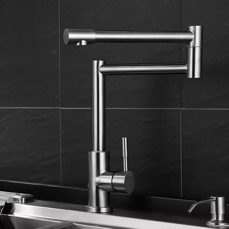 Dutsen Deck na zamani Dual Joint Kitchen Faucet ta Zenvida