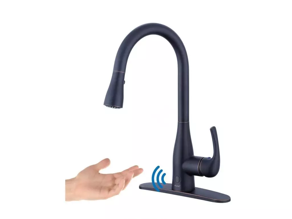 Motion Activated Single-Handle Pull-Down Sprayer Kitchen Faucet តាមលំហូរ