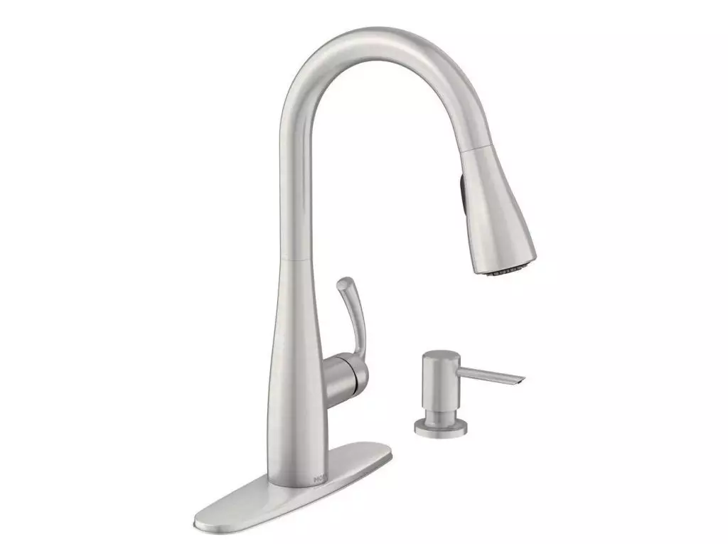 Moen тарабынан Essie Single-Thle-Down Sprayer Kitchen краны