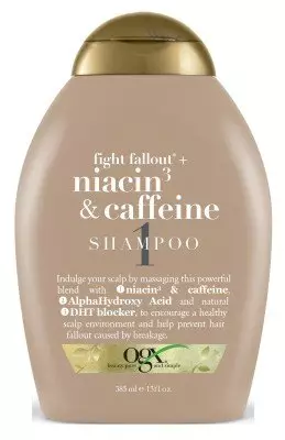 Ogx Niacin နှင့် Caffeine Shampoo