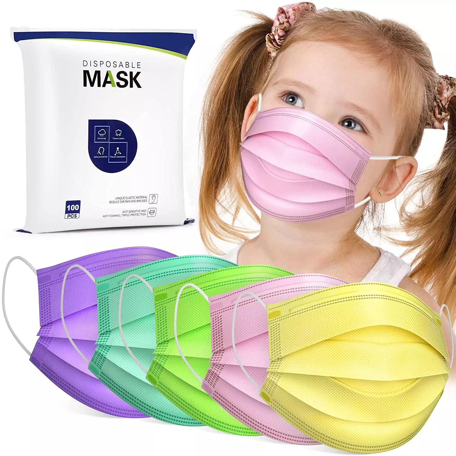 BORHOOD Mascarillas desechables para niños