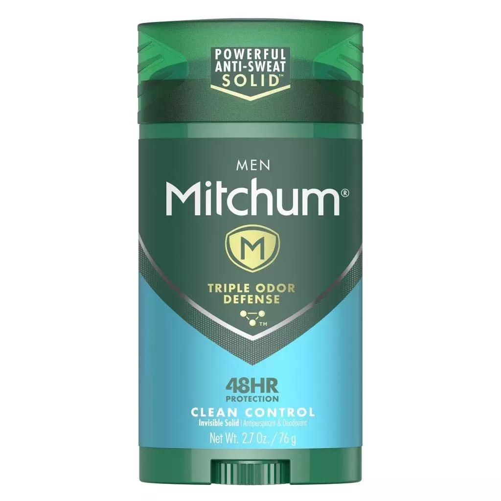 Mitchum Antiperspirant Dezodorant Stick in Clean Control, geriausi dezodorantai vyrams