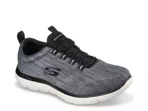 Grijze en zwarte Skechers Summits Louvin-sneaker