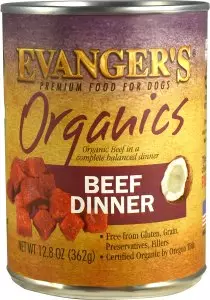 evangers organics dinner pikeun anjing