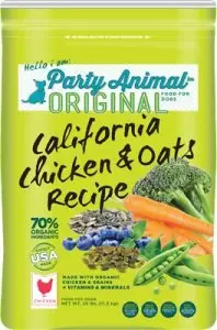 party zvíře Kalifornie kuřecí oves recept suché krmivo pro psy