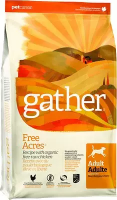 gether free acres organic free run kuřecí suché krmivo pro psy