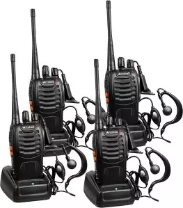 hosszú távú walkie talkie arcshell újratölthető