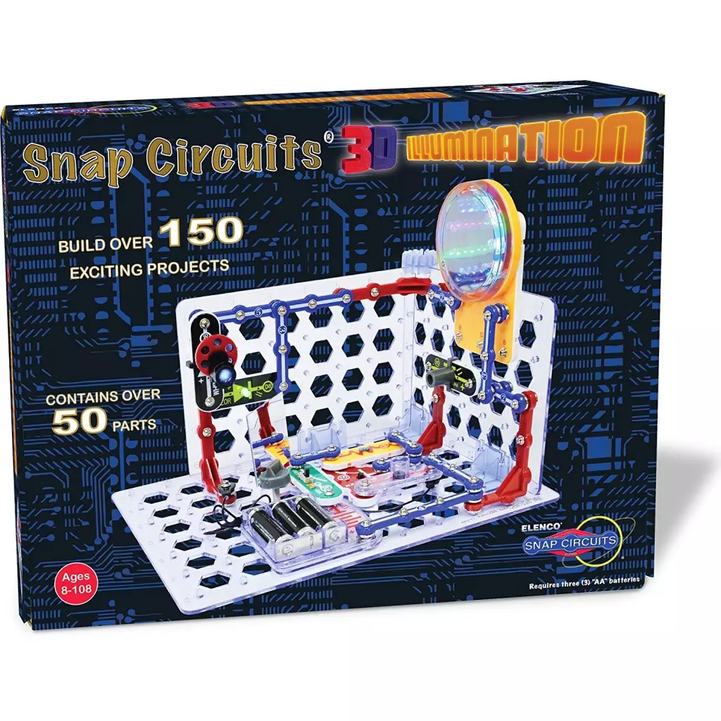 Komplet za odkrivanje elektronike 3D osvetlitve Snap Circuits